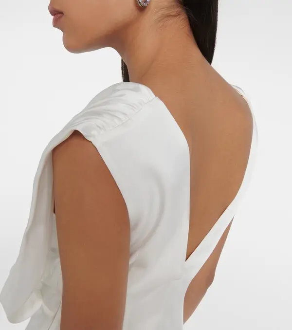 JIL SANDER Gathered Top - Beige