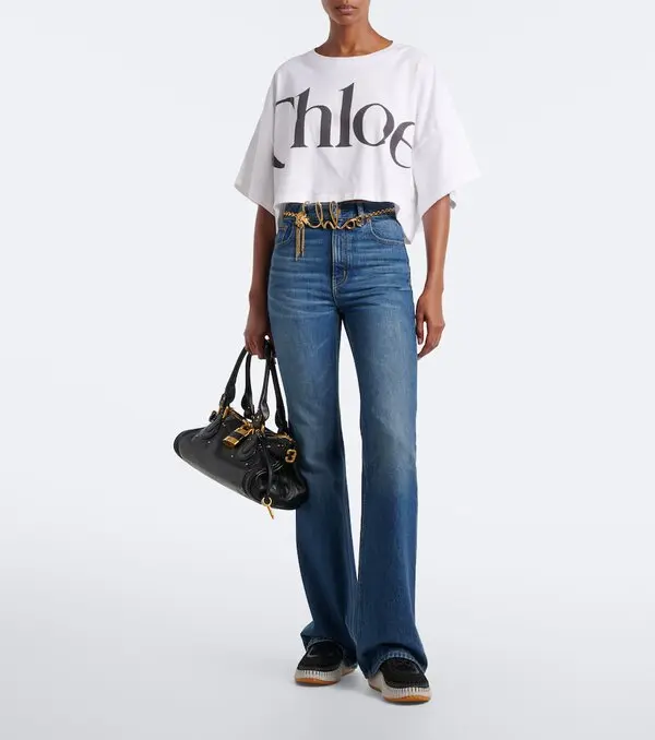 Chloé Lace-up Round Toe Sneakers - Black