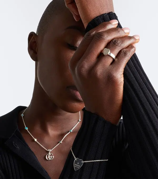 Gucci Sterling Heart Detail Ring
