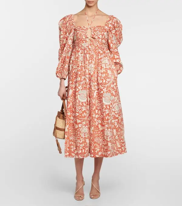 Ulla Johnson Alessa Printed Cotton Midi Dress