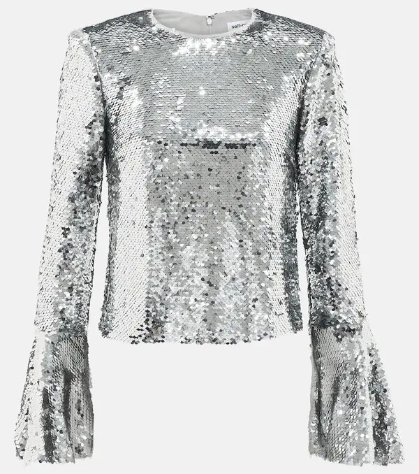 SELF-PORTRAIT Sequined Top