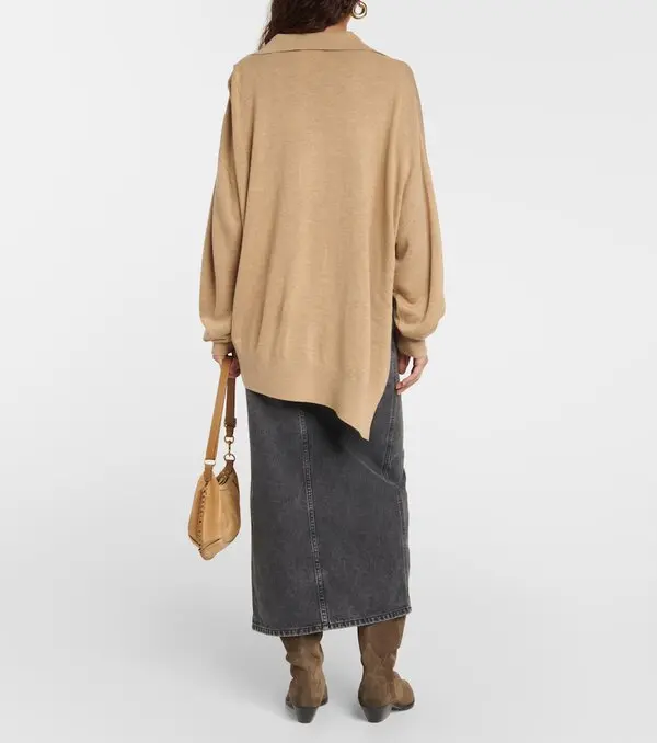 Isabel Marant Étoile Giliane Wool-blend Jersey Sweater - Brown