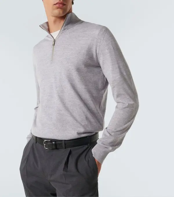 Zegna Wool Half-zip Sweater