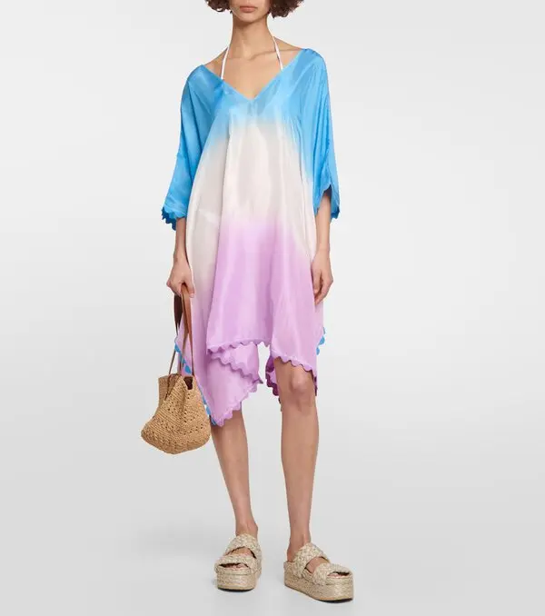 JULIET DUNN Ombre Silk Poncho