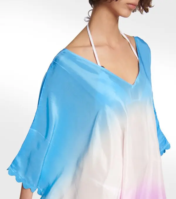 JULIET DUNN Ombre Silk Poncho