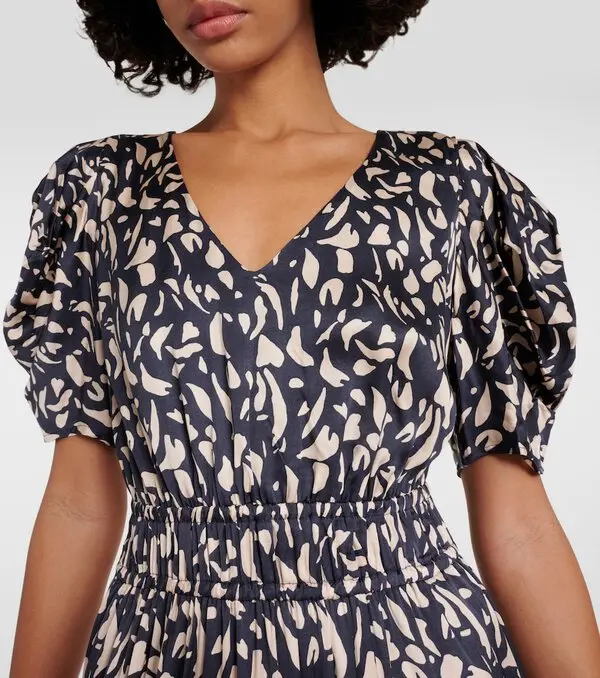 Velvet By Graham & Spencer Lyuda Printed Midi Dress