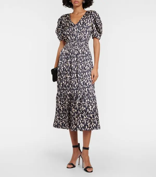 Velvet By Graham & Spencer Lyuda Printed Midi Dress