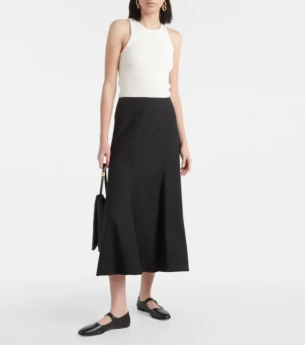 Co Wool-blend Midi Skirt