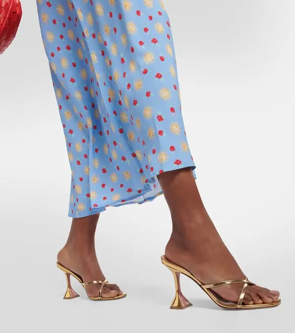 Rixo Lanie Printed Midi Dress In Sun Petal Serenity
