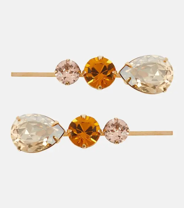 JENNIFER BEHR Aileen Set Of 2 Hair Clips - Orange