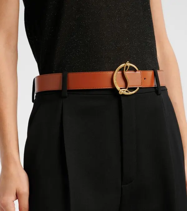 CHRISTIAN LOUBOUTIN Cl Logo Reversible Leather Belt - Multicoloured