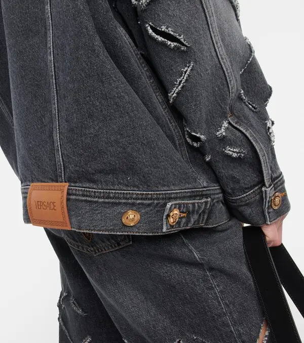Versace Distressed Denim Jacket