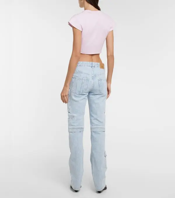 Isabel Marant Étoile Zineae Cotton Jersey Cropped Top