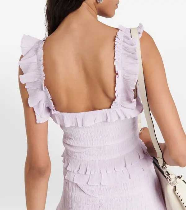 Isabel Marant Étoile Gimsy Ruffle-trimmed Crepe Crop Top