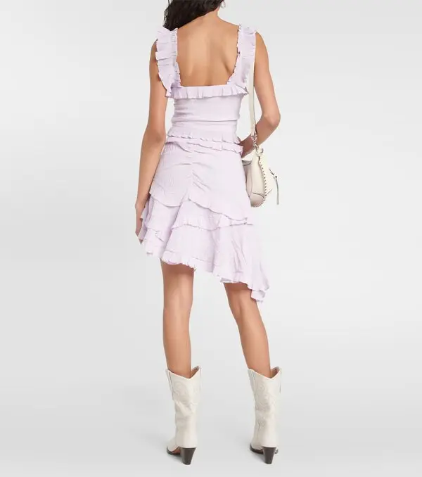 Isabel Marant Étoile Gimsy Ruffle-trimmed Crepe Crop Top