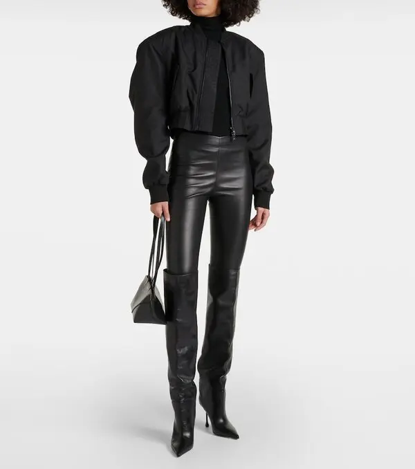 Wardrobe.NYC Cropped Bomber Jacket