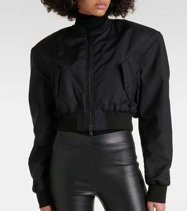 Wardrobe.NYC Cropped Bomber Jacket