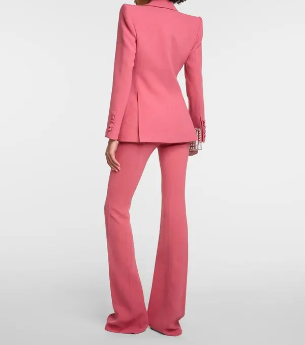 Alex Perry Crepe Double-breasted Blazer