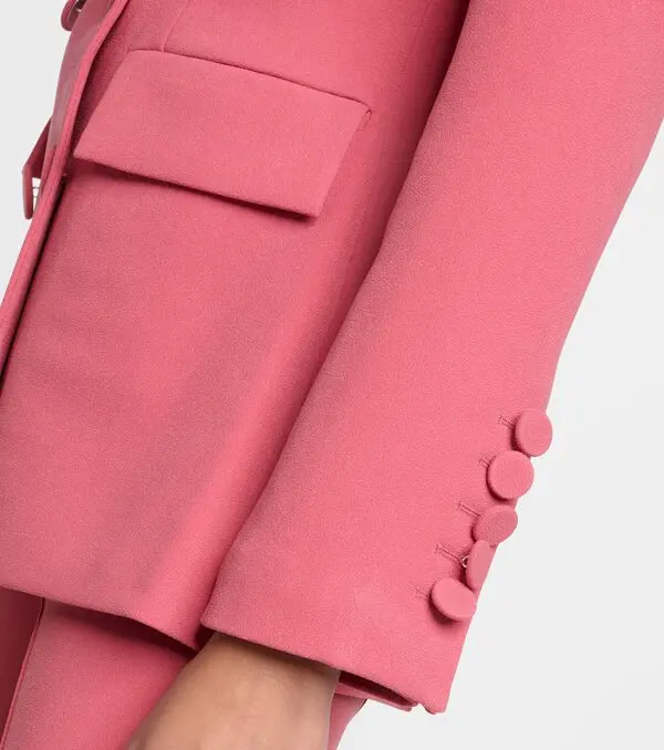 Alex Perry Crepe Double-breasted Blazer