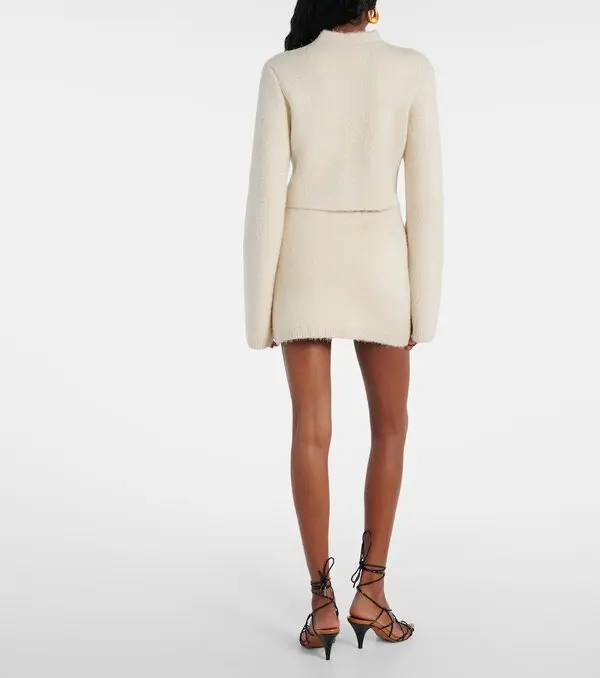 Khaite Darrion Silk And Cashmere Miniskirt - White