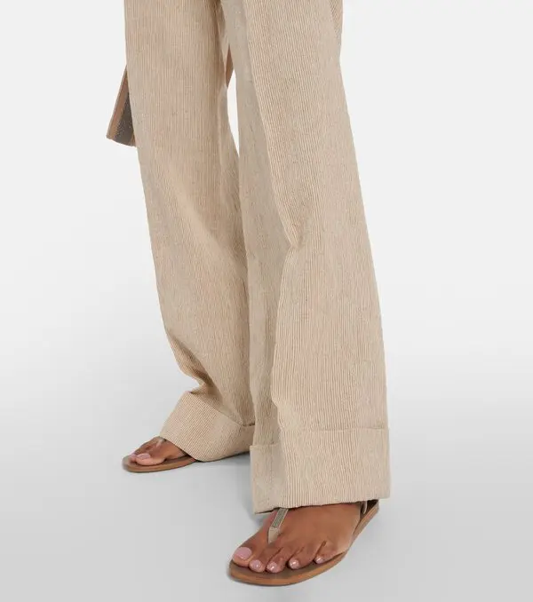 Brunello Cucinelli Embellished Suede Thong Sandals