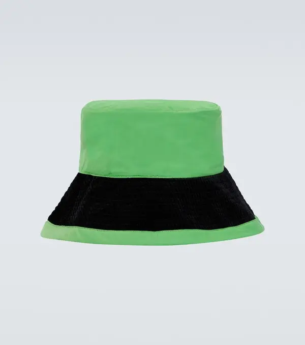 BODE Waled Cotton-blend Bucket Hat - Green