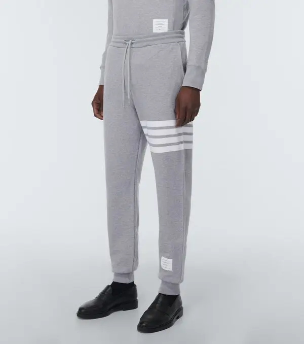 Thom Browne 4-bar Cotton Sweatpants - Grey