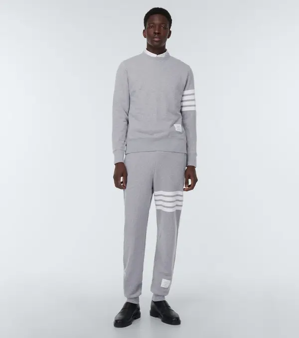 Thom Browne 4-bar Cotton Sweatpants - Grey