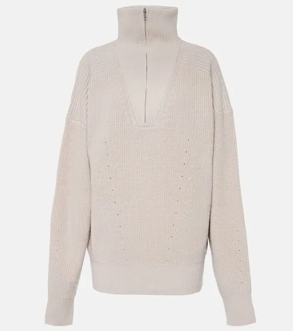 MARANT ETOILE Benny Wool Sweater - Neutrals