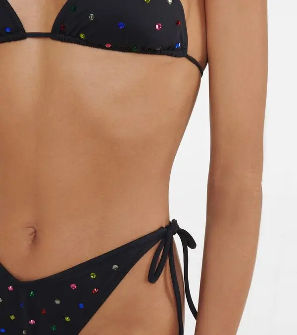 REINA OLGA Susan Embellished Bikini Bottoms
