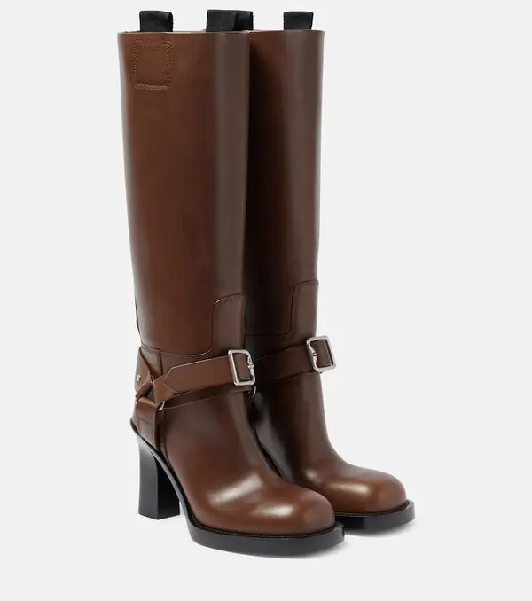 Burberry Leather Knee-high Boots