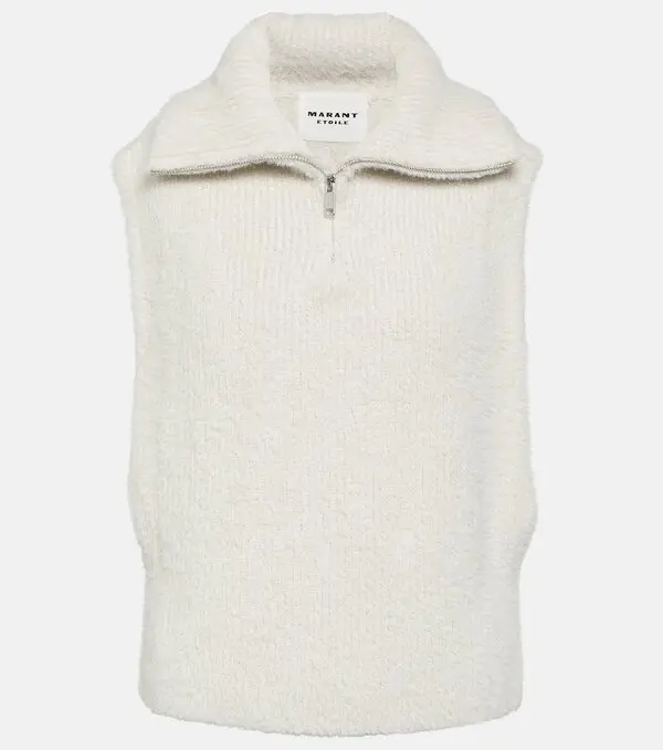 MARANT ETOILE Milie High-neck Sweater Vest - White