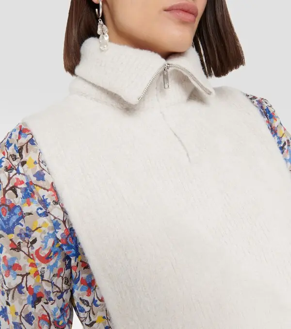 MARANT ETOILE Milie High-neck Sweater Vest - White