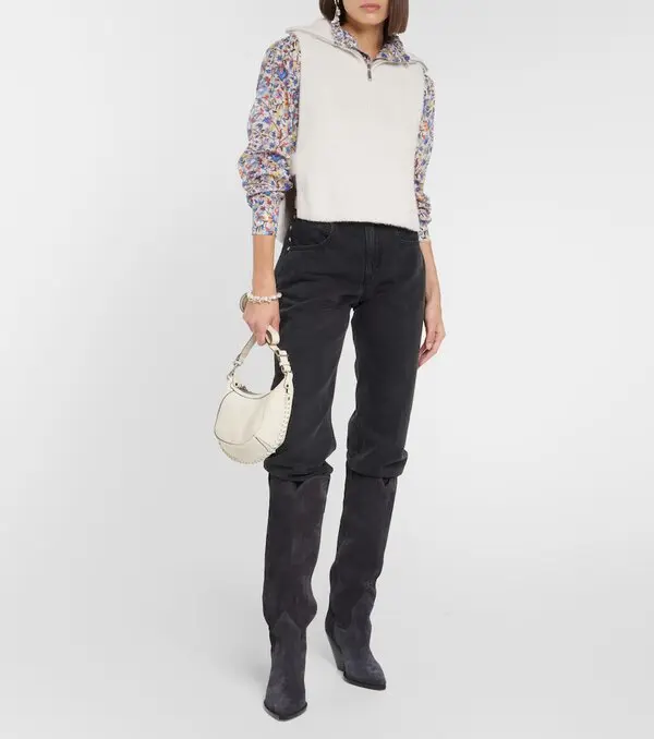 MARANT ETOILE Milie High-neck Sweater Vest - White