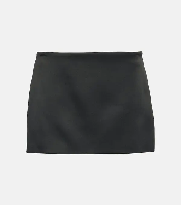 Khaite Jett Crepe Miniskirt - Black