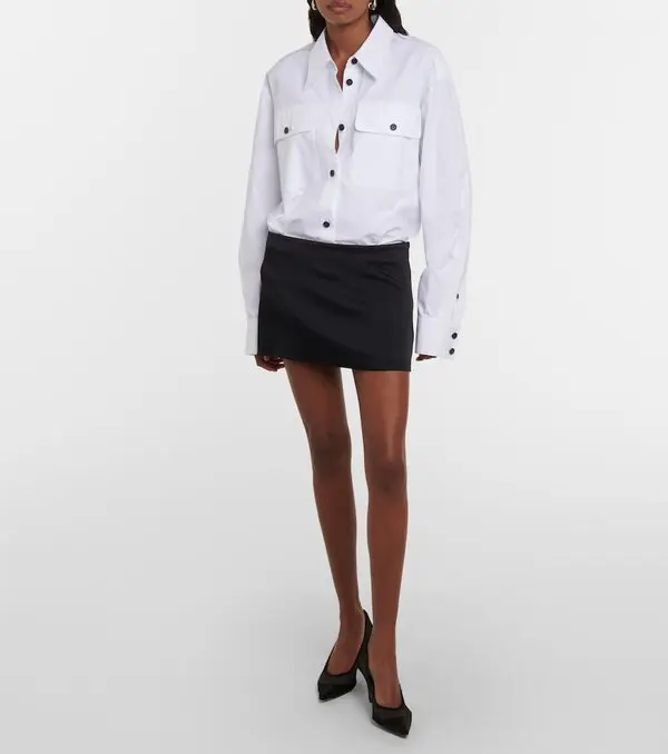 Khaite Jett Crepe Miniskirt