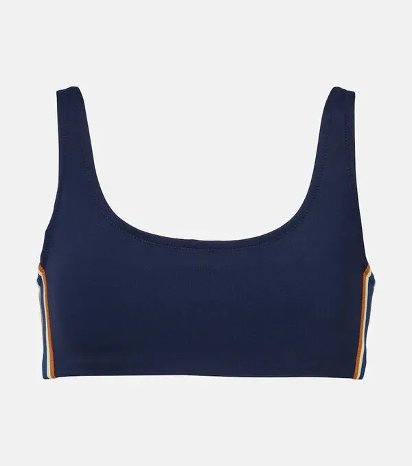 Tory Burch Striped Sports Bra