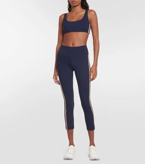 Tory Burch Striped Sports Bra