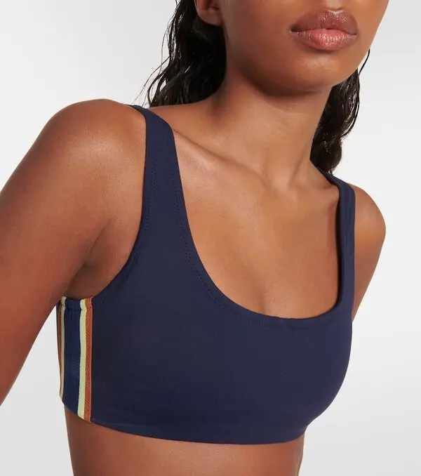 Tory Burch Striped Sports Bra