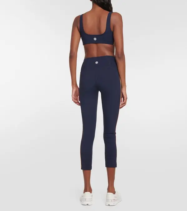 Tory Burch Striped Sports Bra