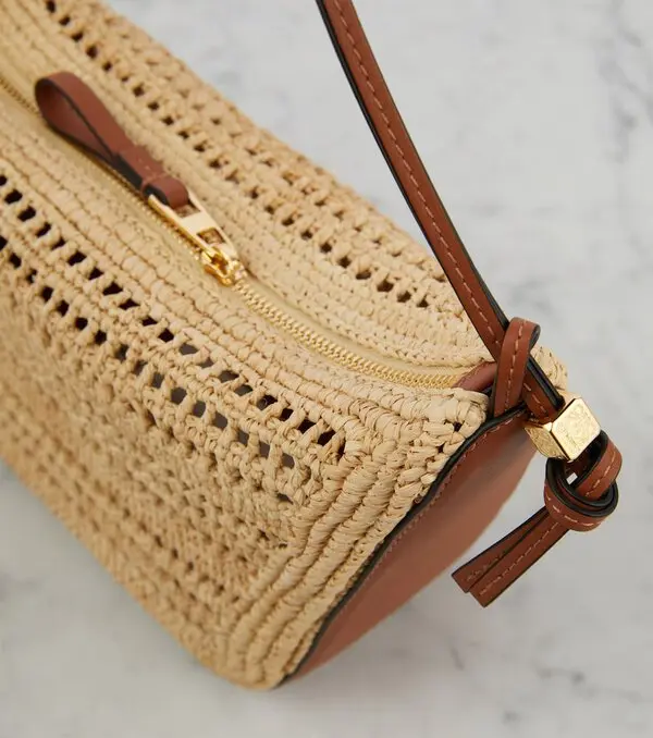 Loewe Hammock Mini Raffia Shoulder Bag