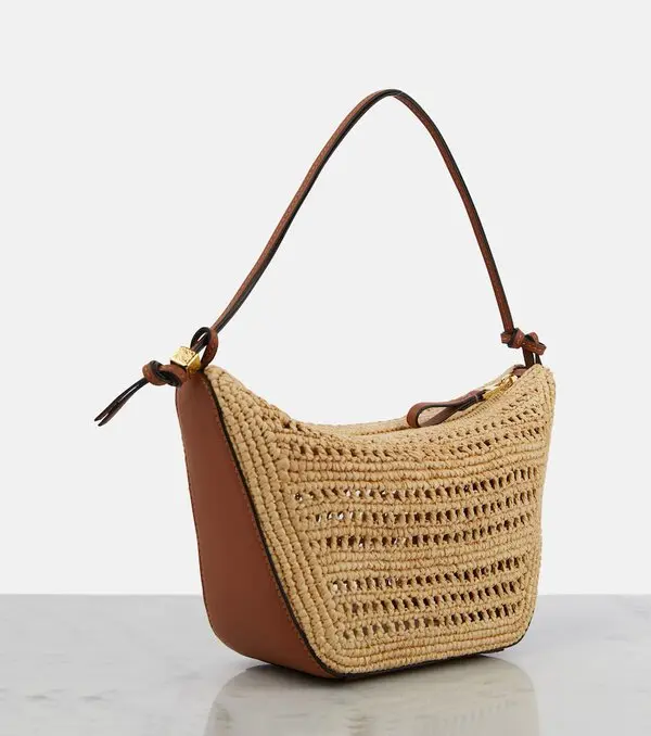Loewe Hammock Mini Raffia Shoulder Bag