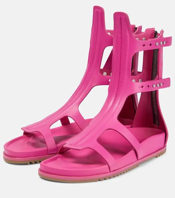 Rick Owens Rubber Gladiator Sandals