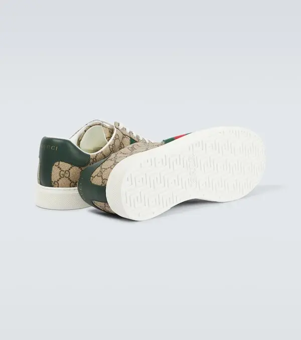 Gucci Ace Gg Supreme Lace-up Sneakers - Multicoloured