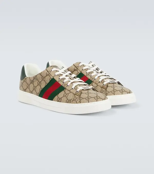 Gucci Ace Gg Supreme Lace-up Sneakers - Multicoloured