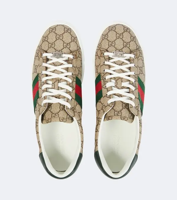 Gucci Ace Gg Supreme Lace-up Sneakers - Multicoloured