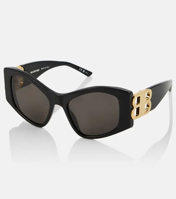 Balenciaga Dynasty Rectangular Sunglasses - Black
