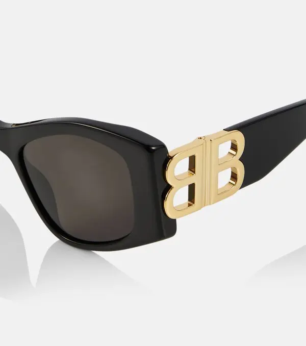 Balenciaga Dynasty Rectangular Sunglasses - Black