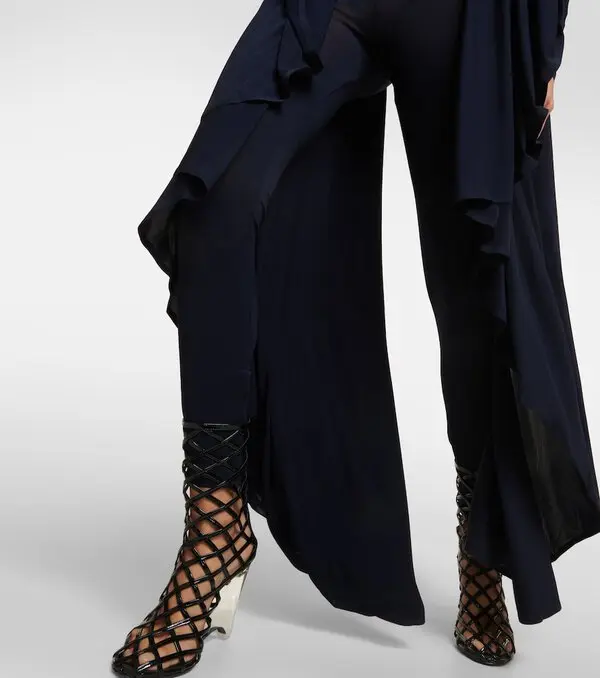 Alaïa Jersey Jumpsuit With Cape Detail