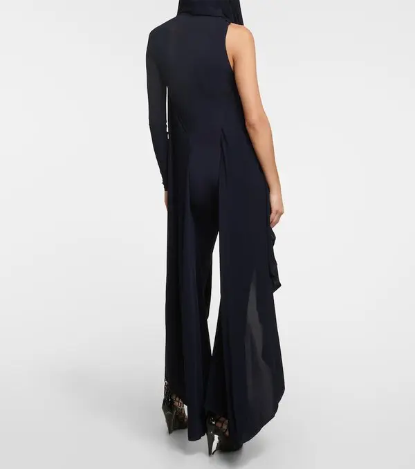 Alaïa Jersey Jumpsuit With Cape Detail